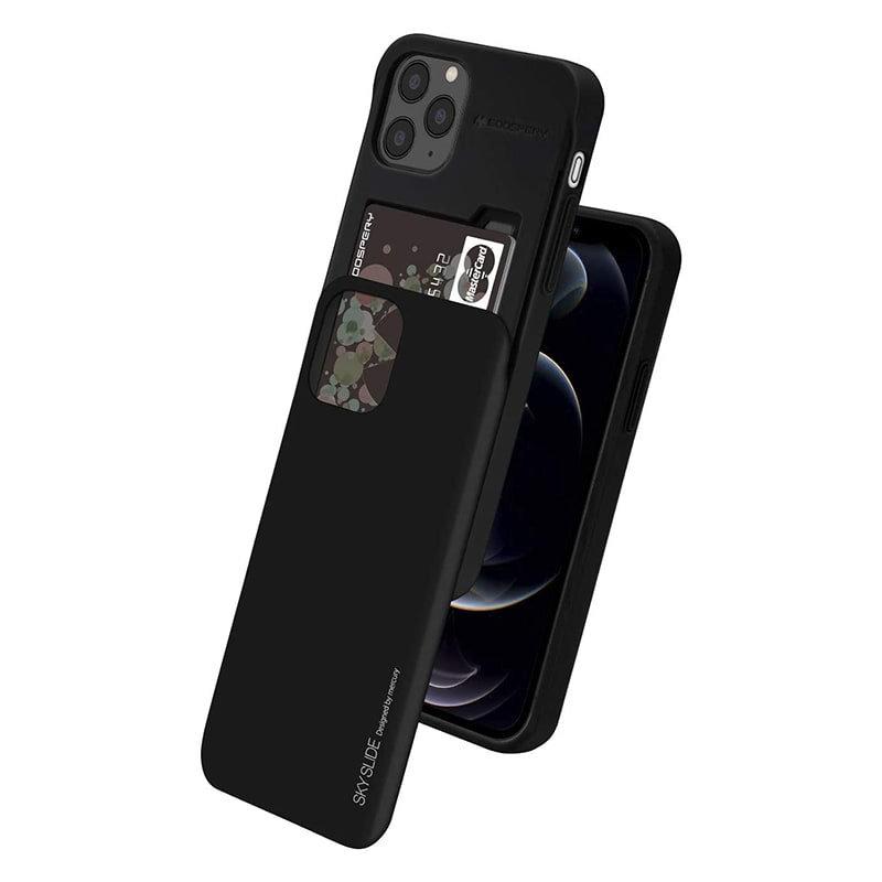 iPhone 12 Pro Max Mercury Goospery Sky Slide Bumper Case with Card Hol